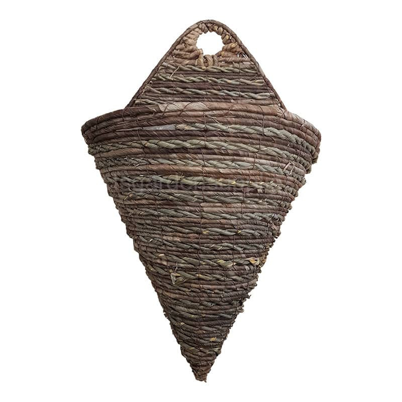 16 Inch Green Rope Cone Wall Hanging Basket